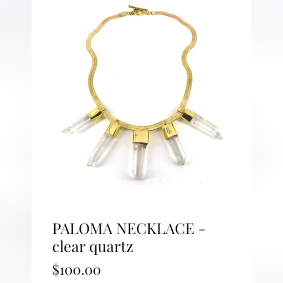 Lena Bernard | Jewelry | Lena Bernard Gold Crystal Paloma Necklace ...